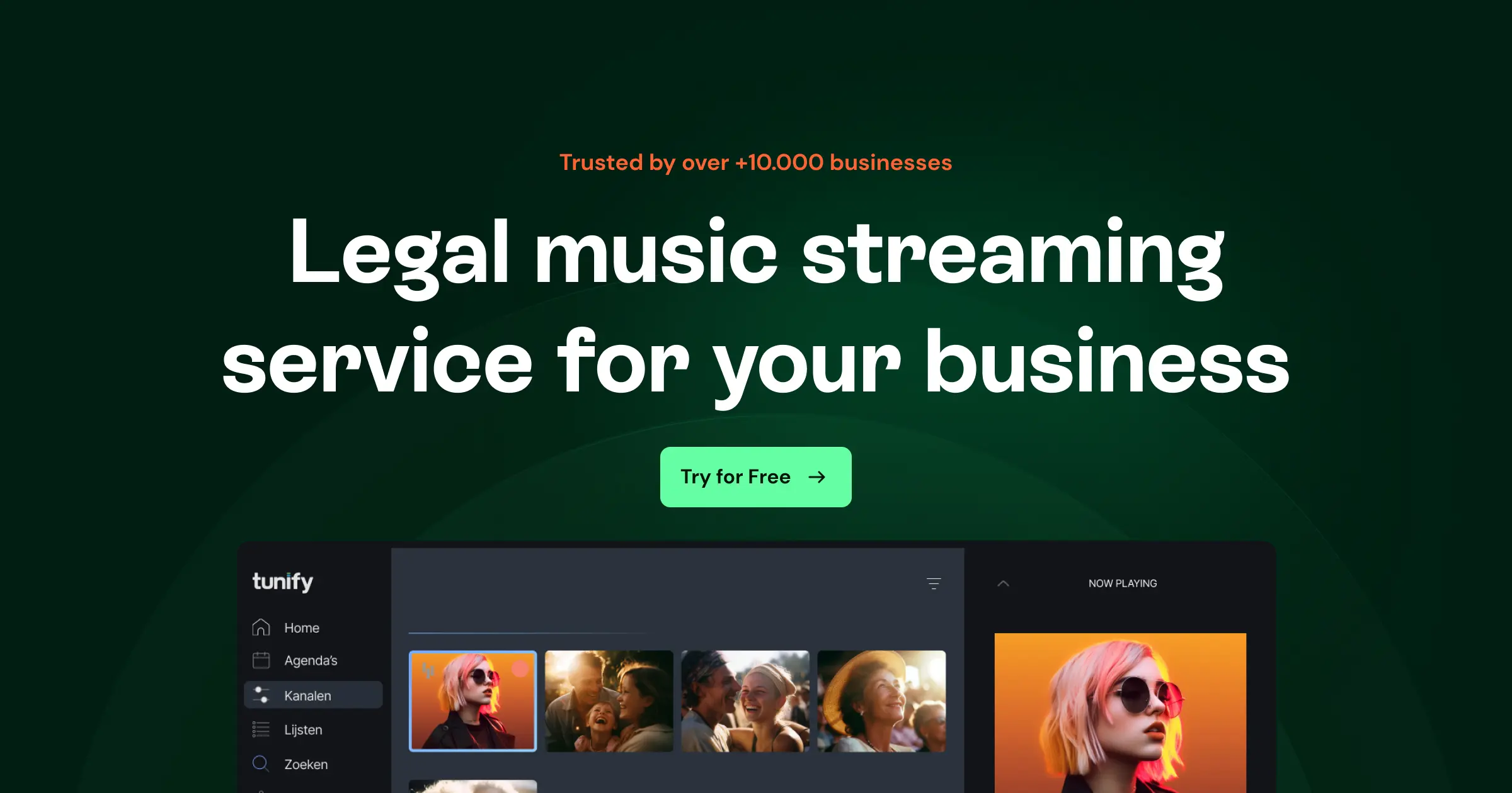Streaming musical légal pour votre entreprise | Tunify